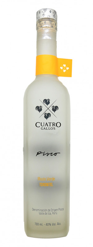 Pisco-Cuatro Gallos - Pisco du Perou - Mosto Verde Moscatel - 40% ...